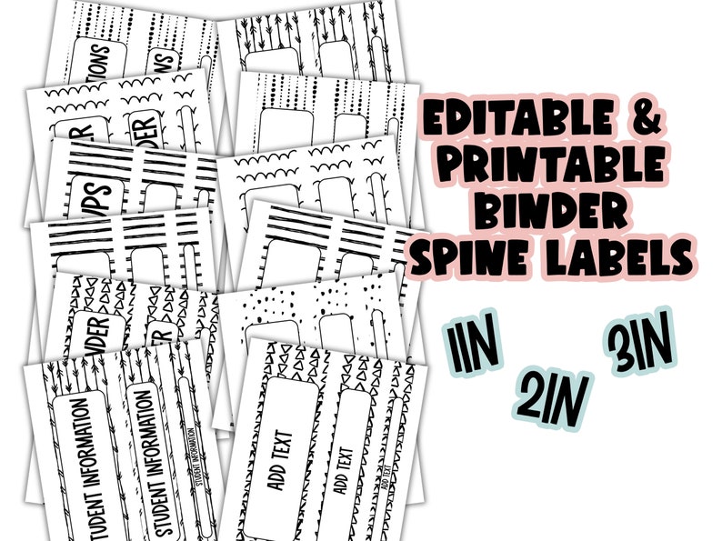 Editable Boho Binder Covers and Spines Teacher Binder Covers - Etsy