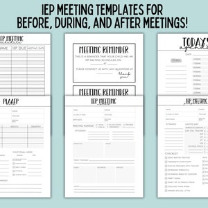 Editable IEP Meeting Planner Templates, Canva Templates, Printable ...