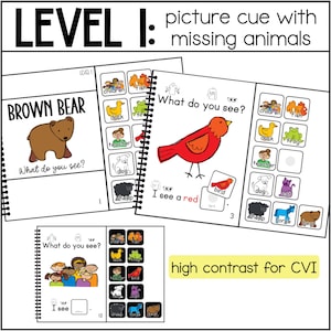 Printable Adapted Brown Bear Book, Special Education, Visually Impaired ...