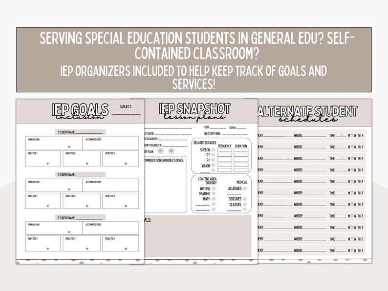 Printable Boho Teacher Planner Teacher Lesson Planner - Etsy