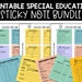 Printable IEP Goal Sticky Note Templates, Progress Monitoring, IEP ...