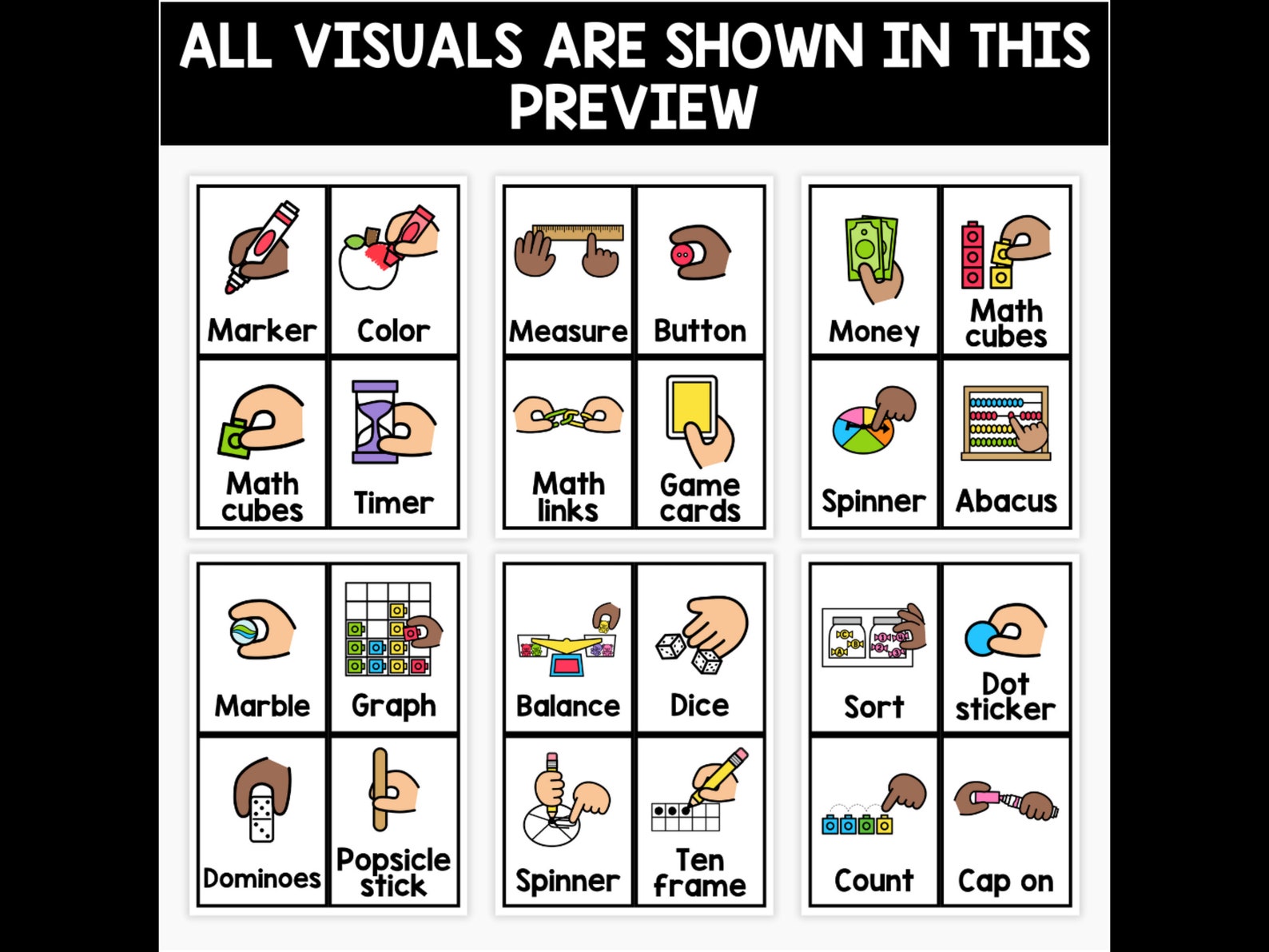 Classroom Instructional Visuals and Labels, Special Education Visuals ...