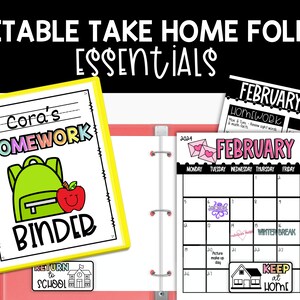 Editable Take Home Folder Canva Templates, Student Homework Folder ...