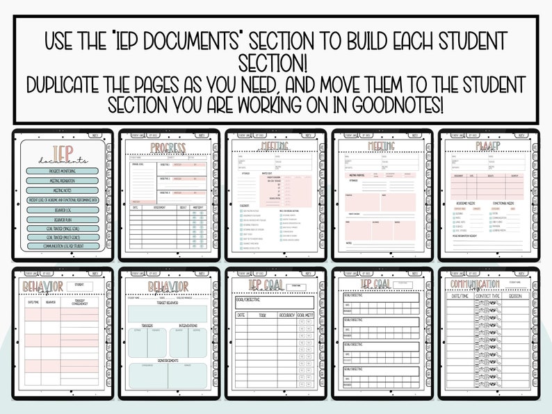 Digital SELF CONTAINED Boho Special Education Planner - Etsy