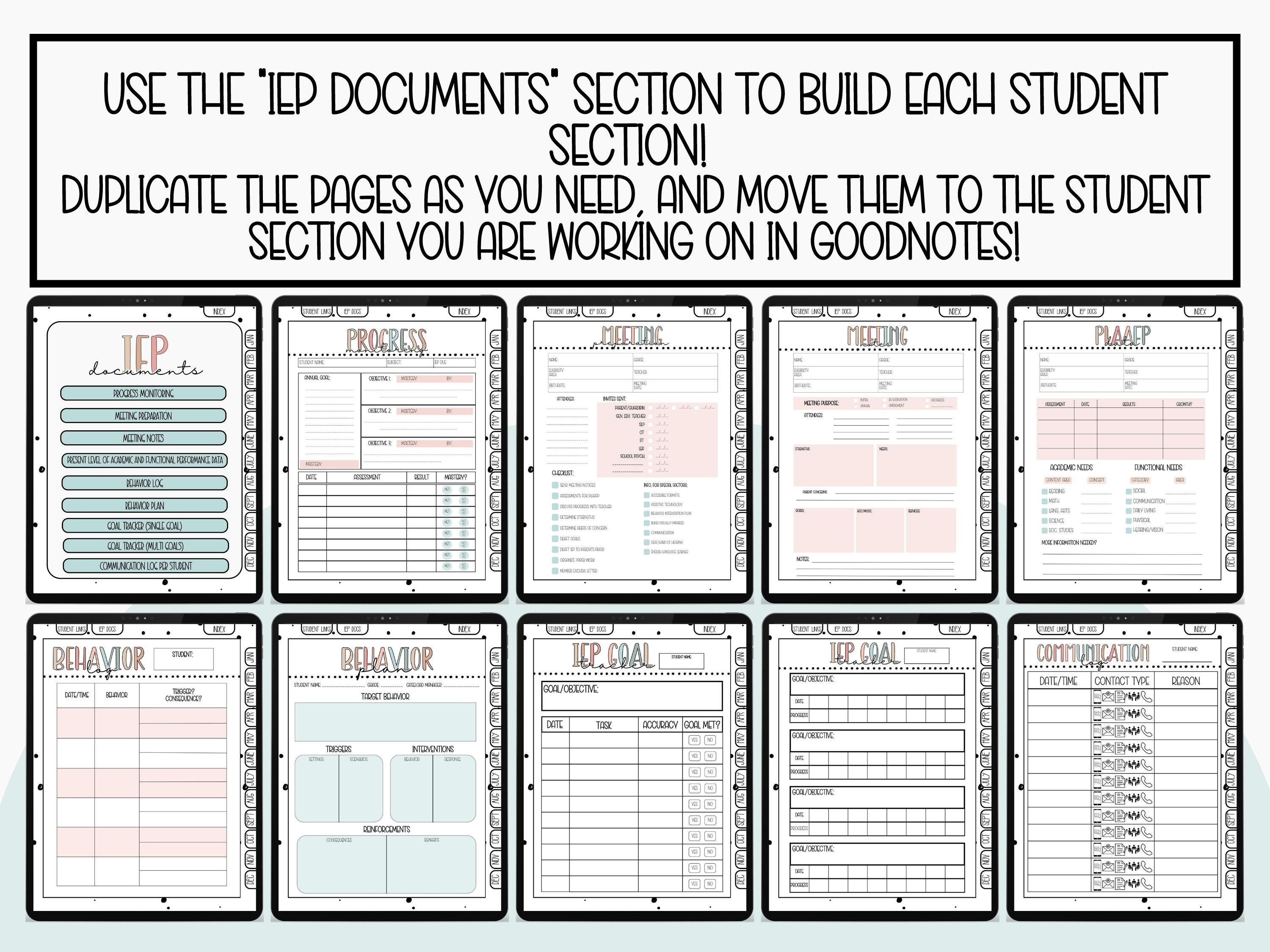 Digital SELF CONTAINED Boho Special Education Planner - Etsy