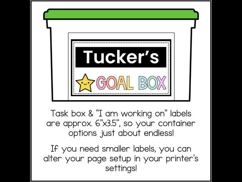 IEP Goal Task Box Labels & Visuals: Special Education (digital Download ...