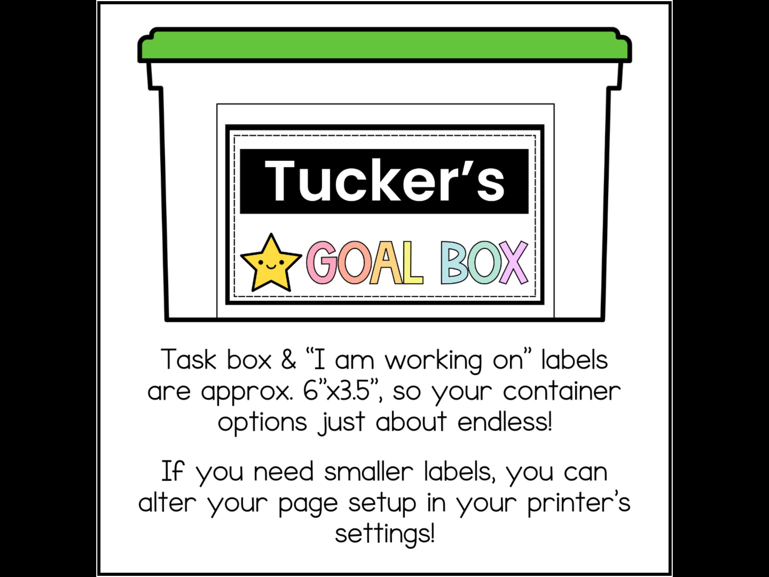 IEP Goal Task Box Labels & Visuals: Special Education (digital Download ...