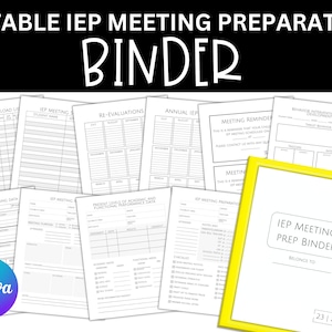 Editable IEP Meeting Planner Templates, Canva Templates, Printable ...