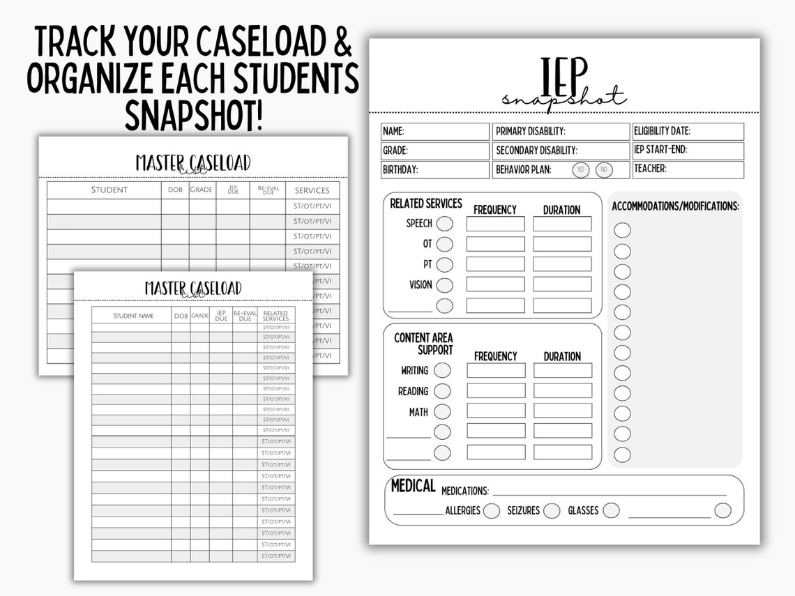 Editable IEP Meeting Planner Templates, Canva Templates, Printable ...