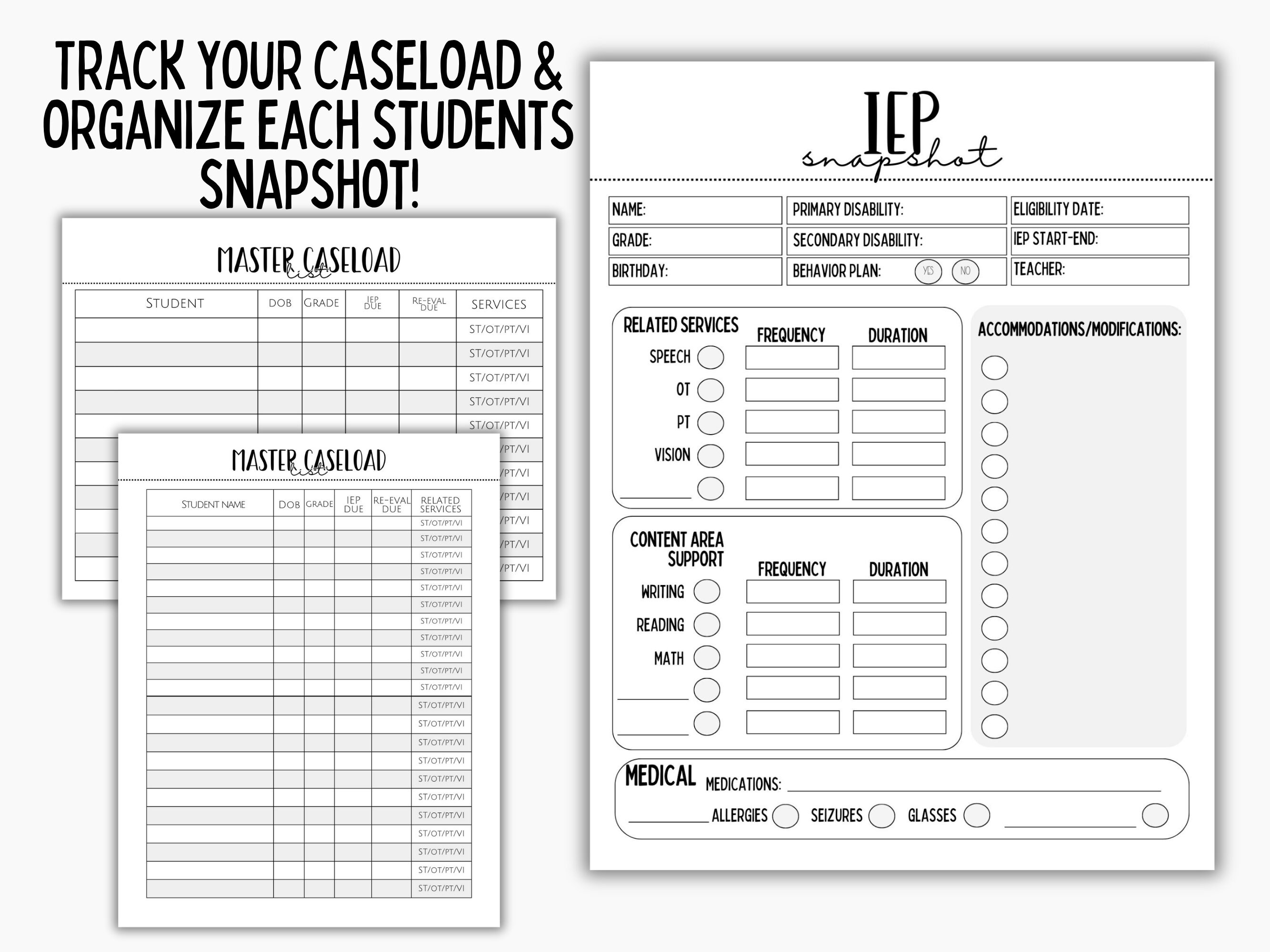 Editable IEP Meeting Planner Templates, Canva Templates, Printable ...