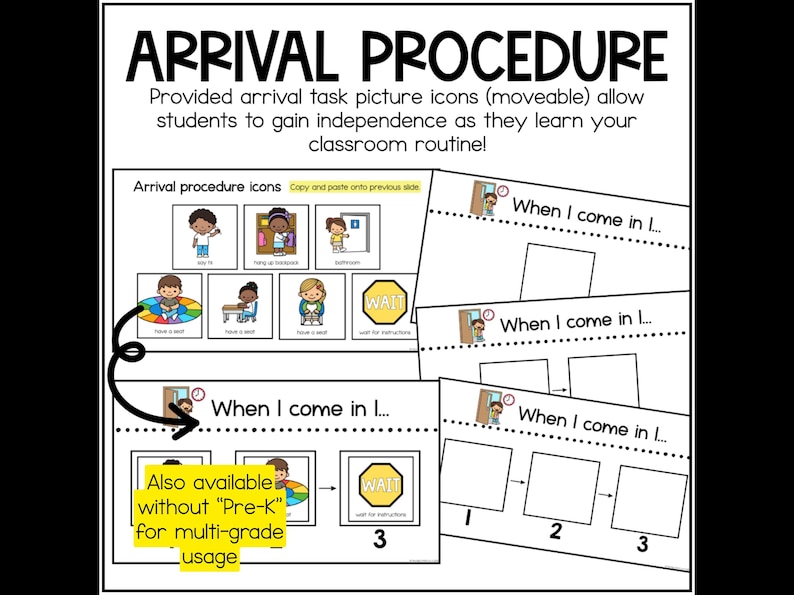 Prek Routines and Expectations Slides, Visual Rules for Prek, Visual ...