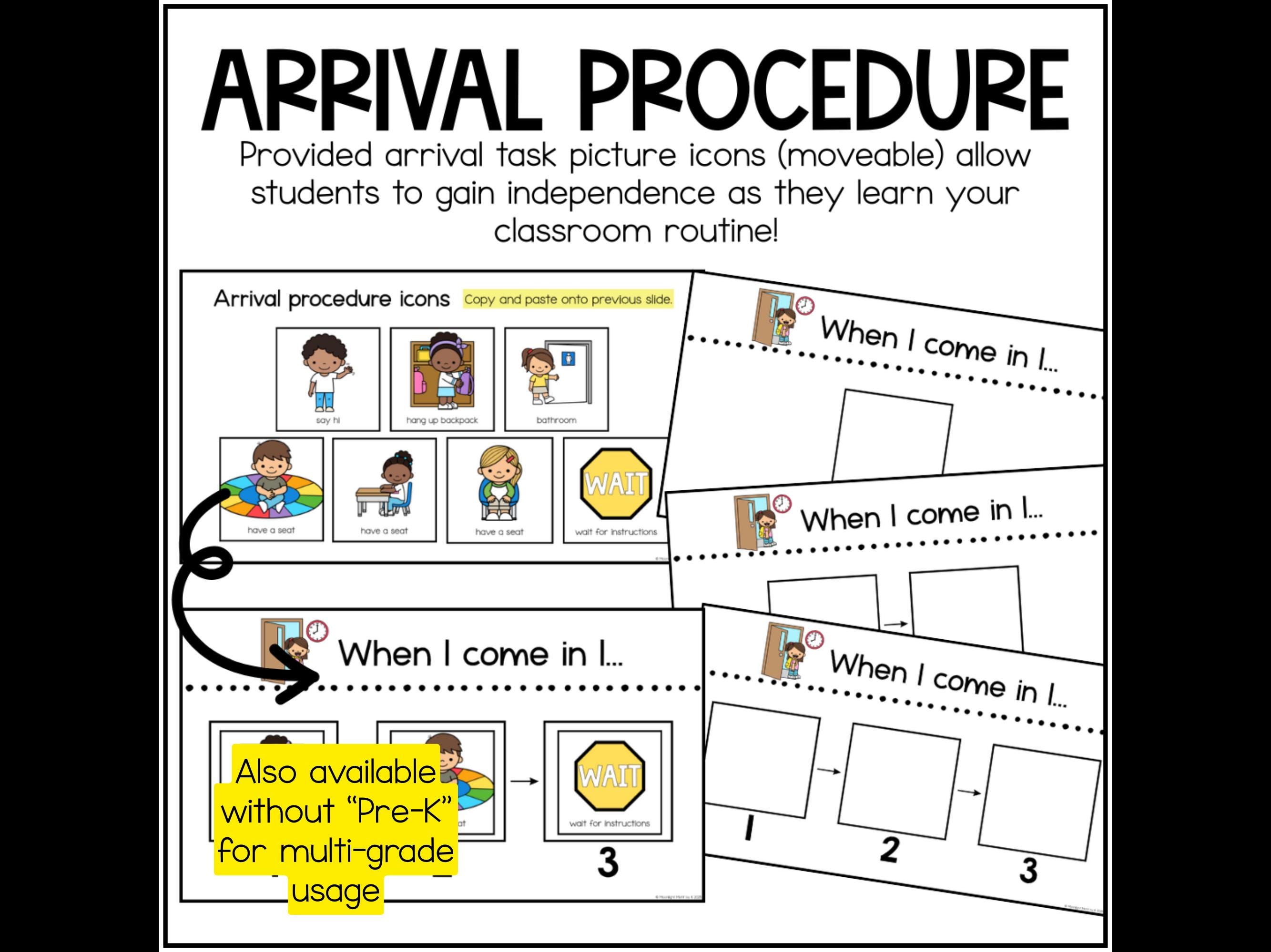 Prek Routines and Expectations Slides, Visual Rules for Prek, Visual ...