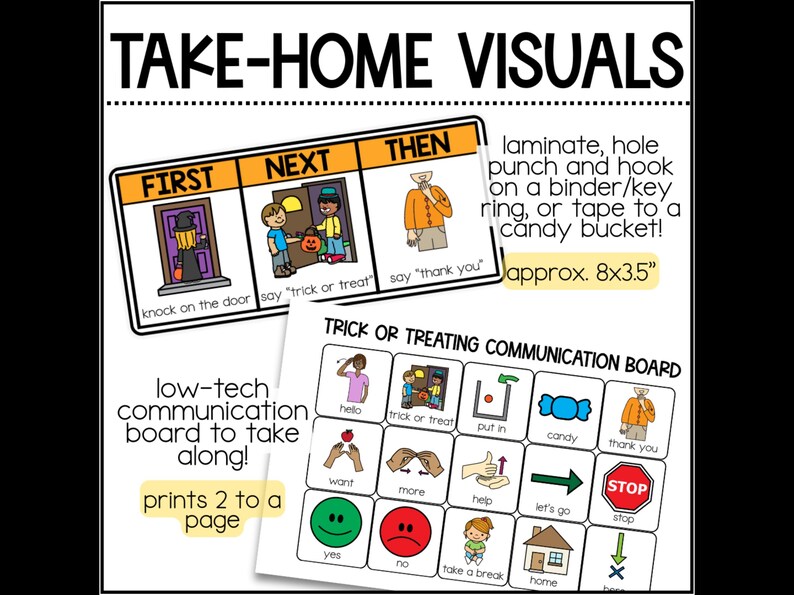 Trick or Treating Visual Supports for Special Education, Halloween ...