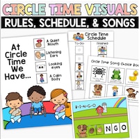 Circle Time Rules Visuals - Etsy