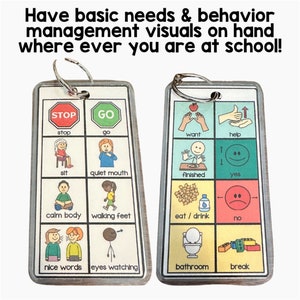 Portable Mini Communication Boards, Lanyard Visuals on the Go, Special ...