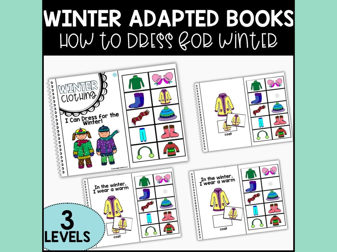 Winter Clothing Adapted Books, 3 Levels, How to Dress for Winter ...