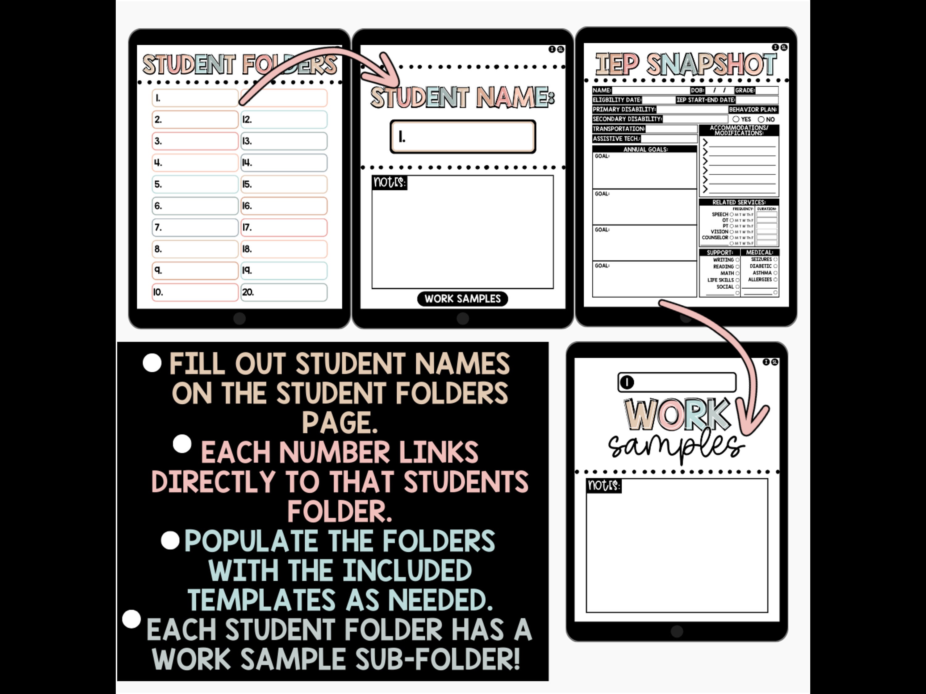 Boho Digital Special Education Planner, Case Manager Notebook, SPED ...