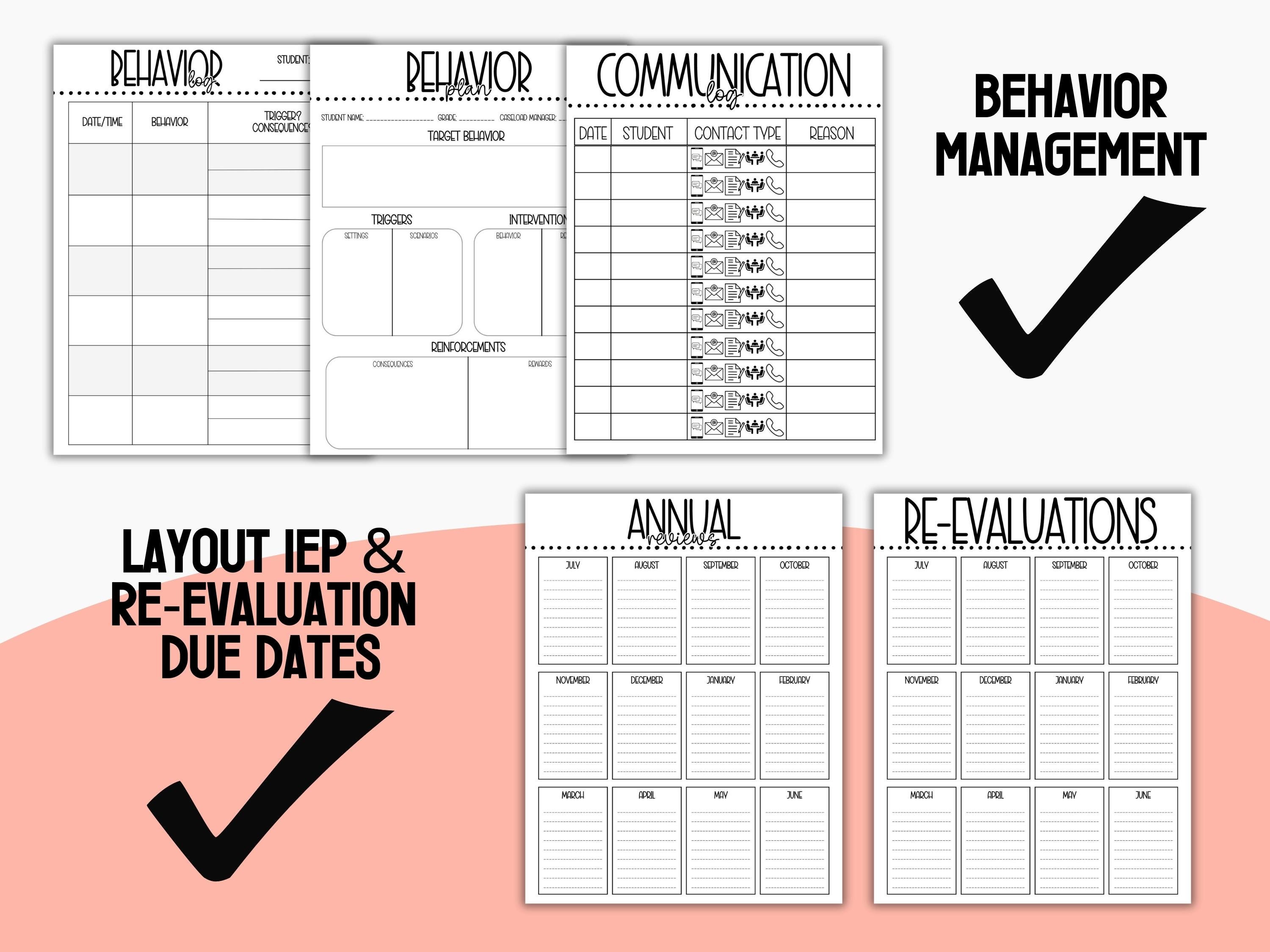 Editable Special Education Caseload Templates, IEP Goal Planning ...