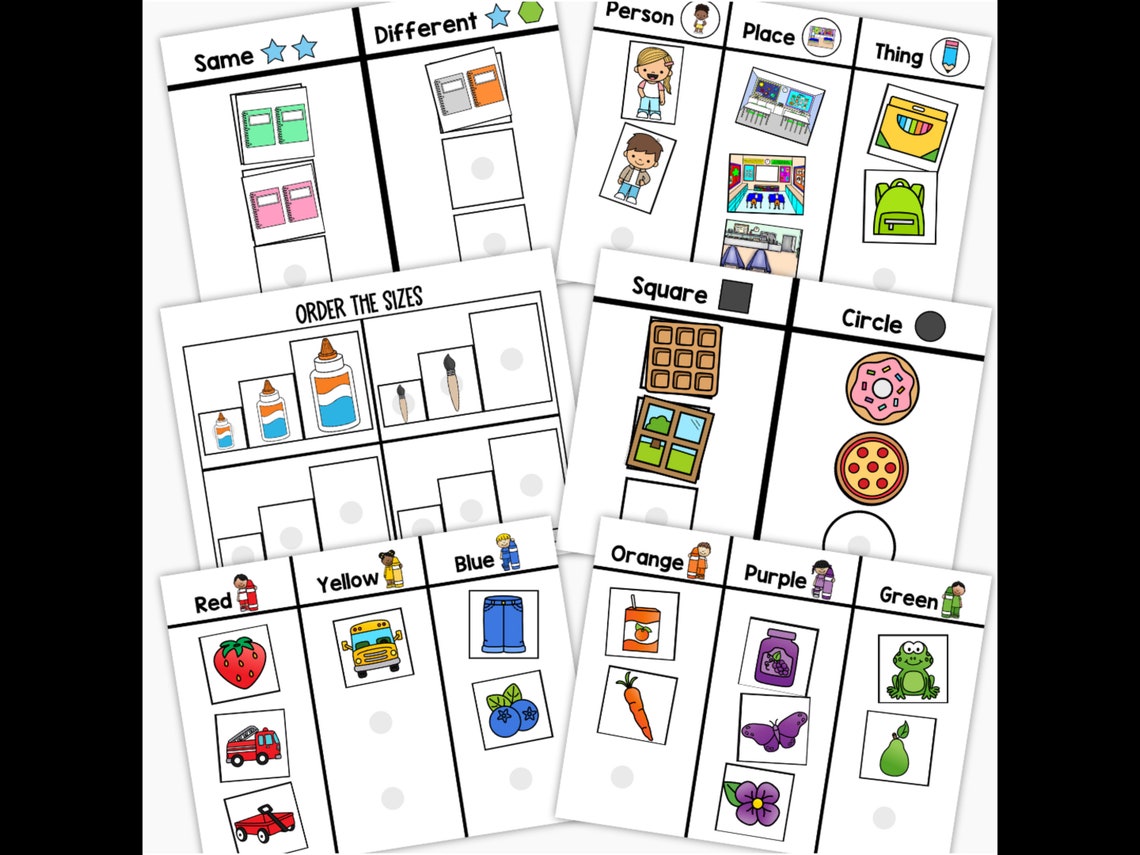 Back to School Prek Interactive Work Mats, Special Education IEP Goal ...