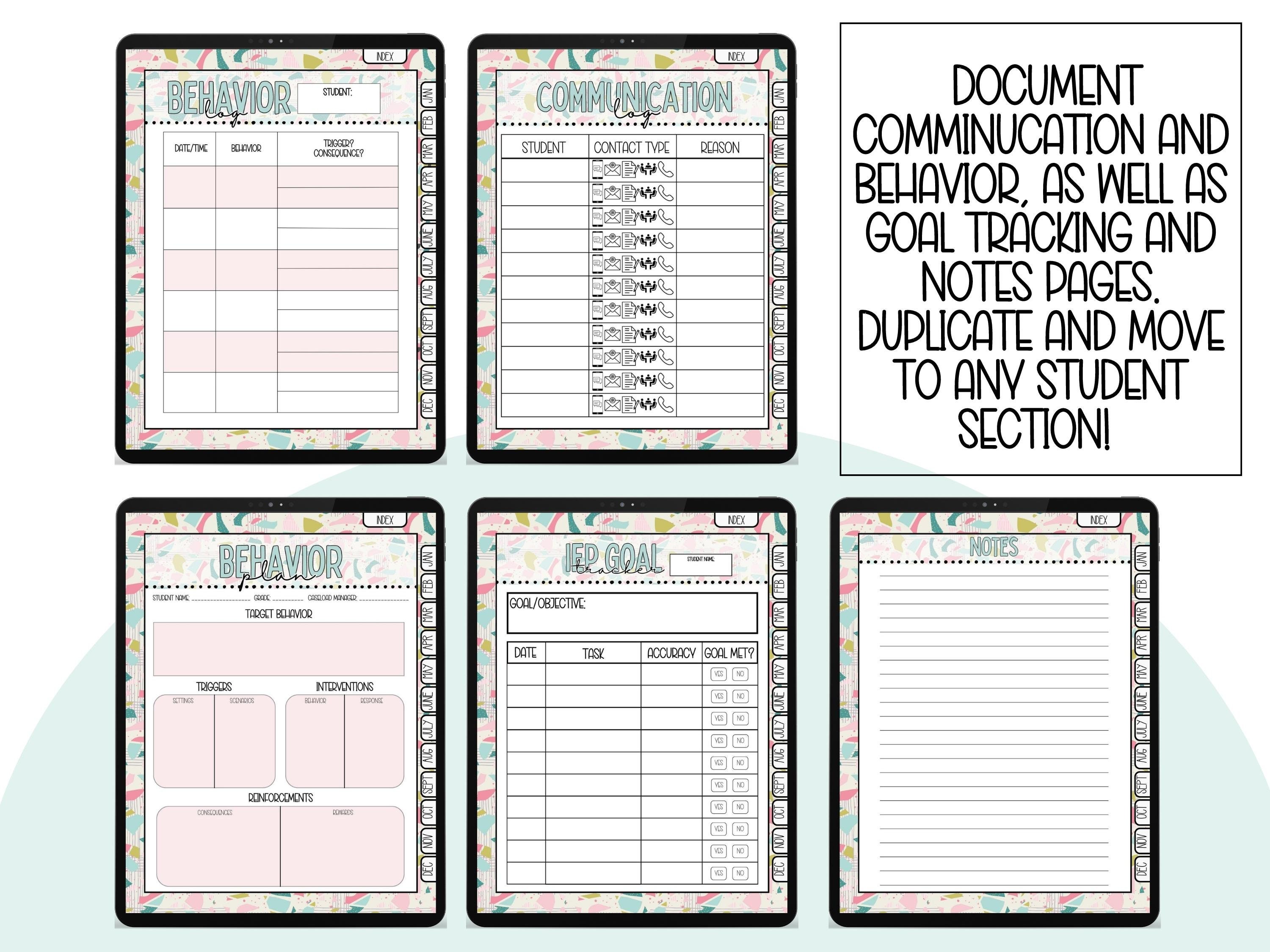 Digital Special Education Planner, Caseload Management Planner, IEP ...