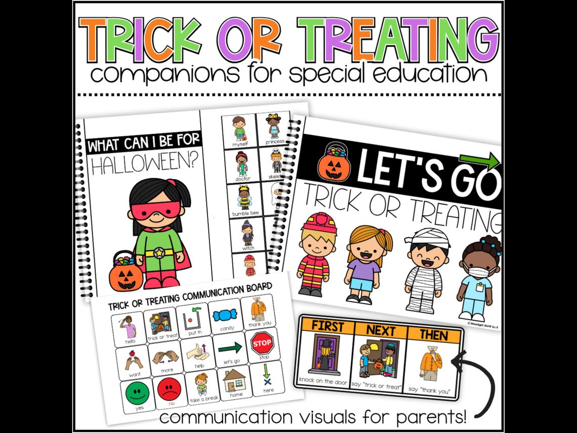 Trick or Treating Visual Supports for Special Education, Halloween ...