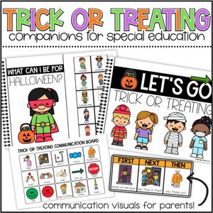 Trick or Treating Visual Supports for Special Education, Halloween ...