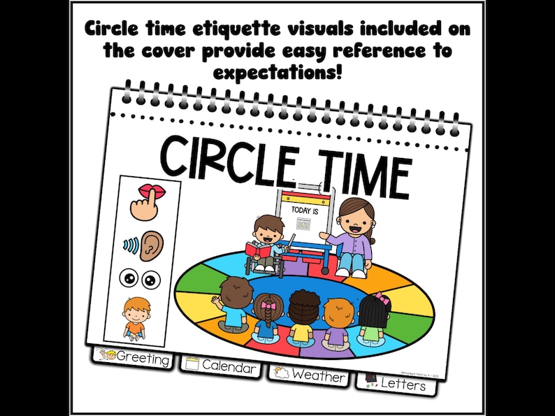 Circle Time Visual Flip-book, Morning Meeting Interactive Notebook ...