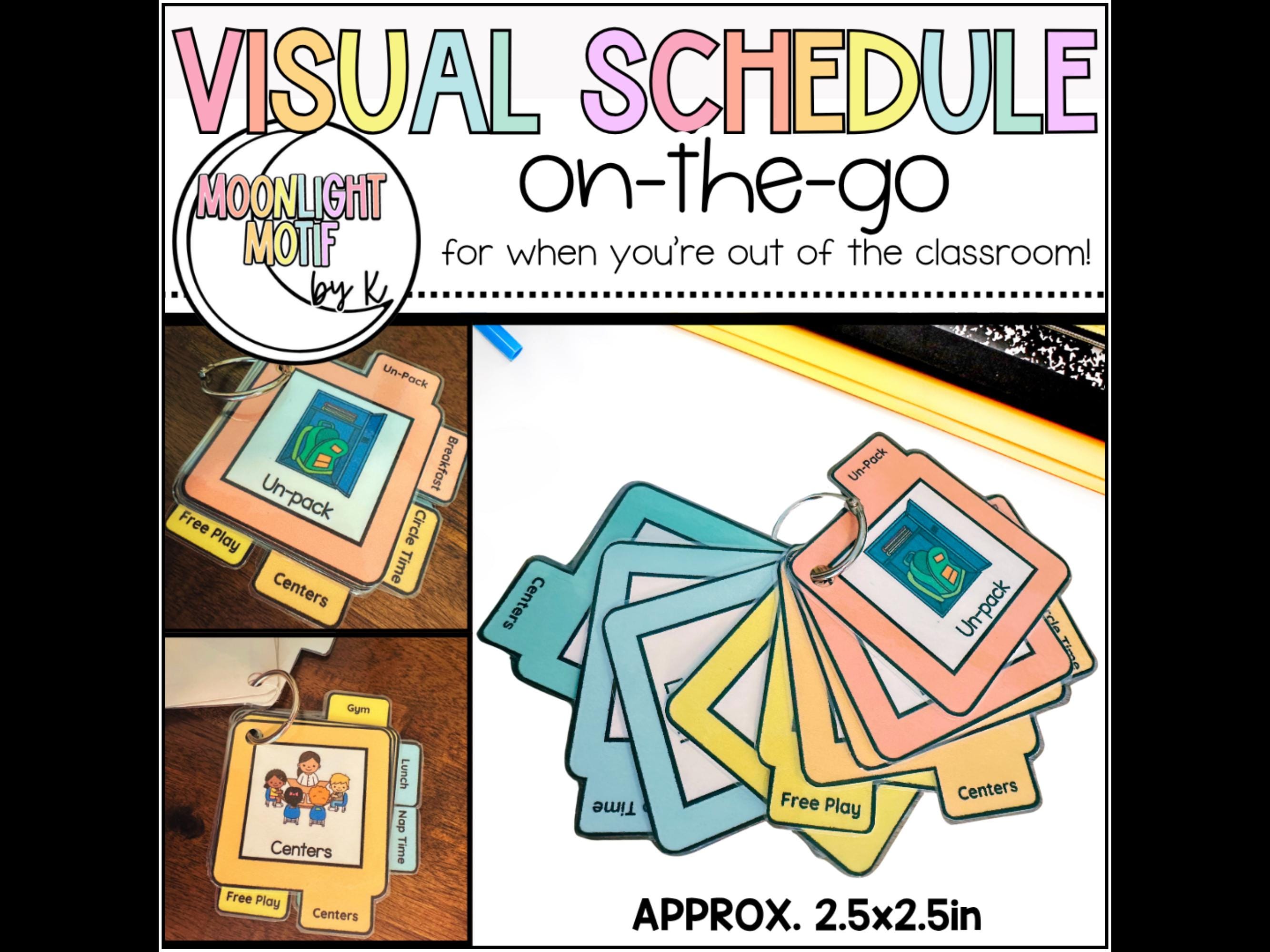 Editable Portable Visual Schedule, Lanyard Visual Schedule, Special ...