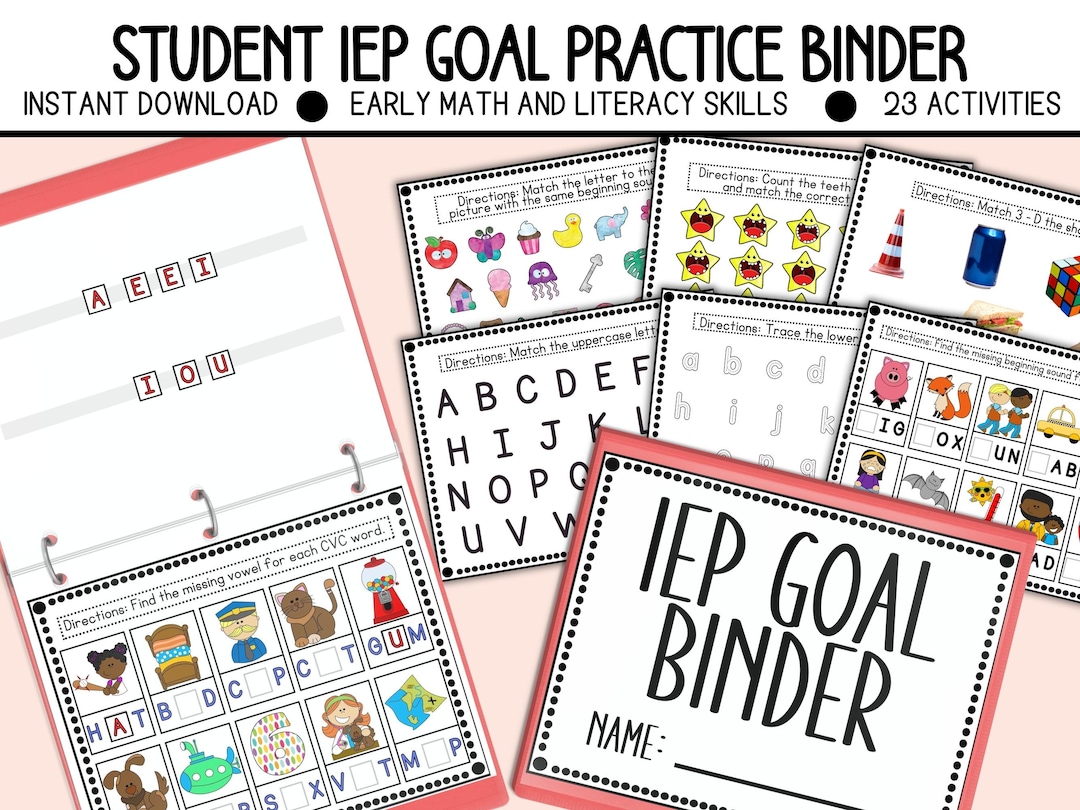 IEP Skills Binder Printable IEP Goal Assessments Basic - Etsy UK