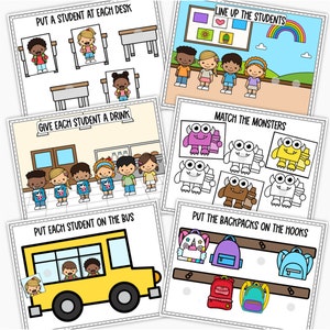 Back to School Prek Interactive Work Mats, Special Education IEP Goal ...