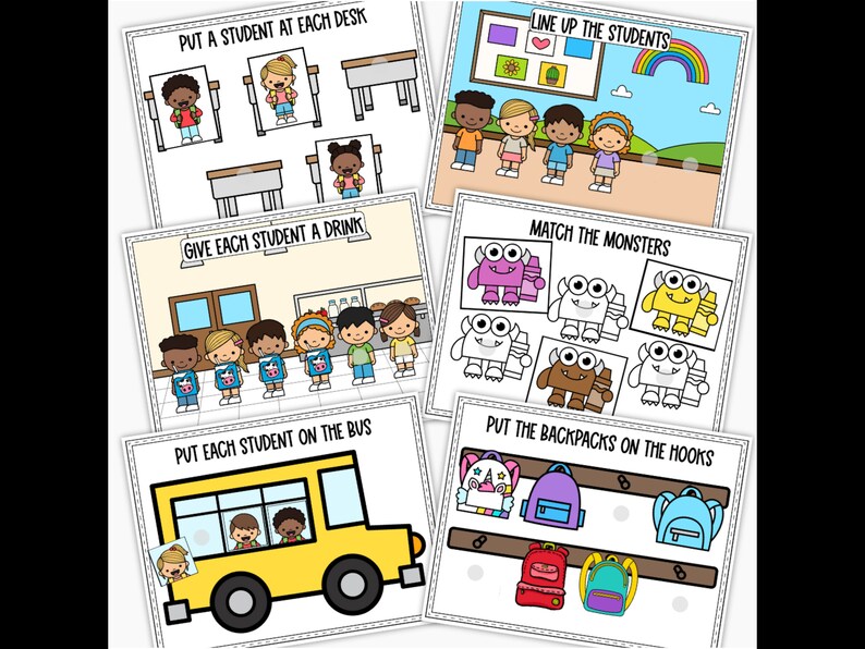 Back to School Prek Interactive Work Mats, Special Education IEP Goal ...
