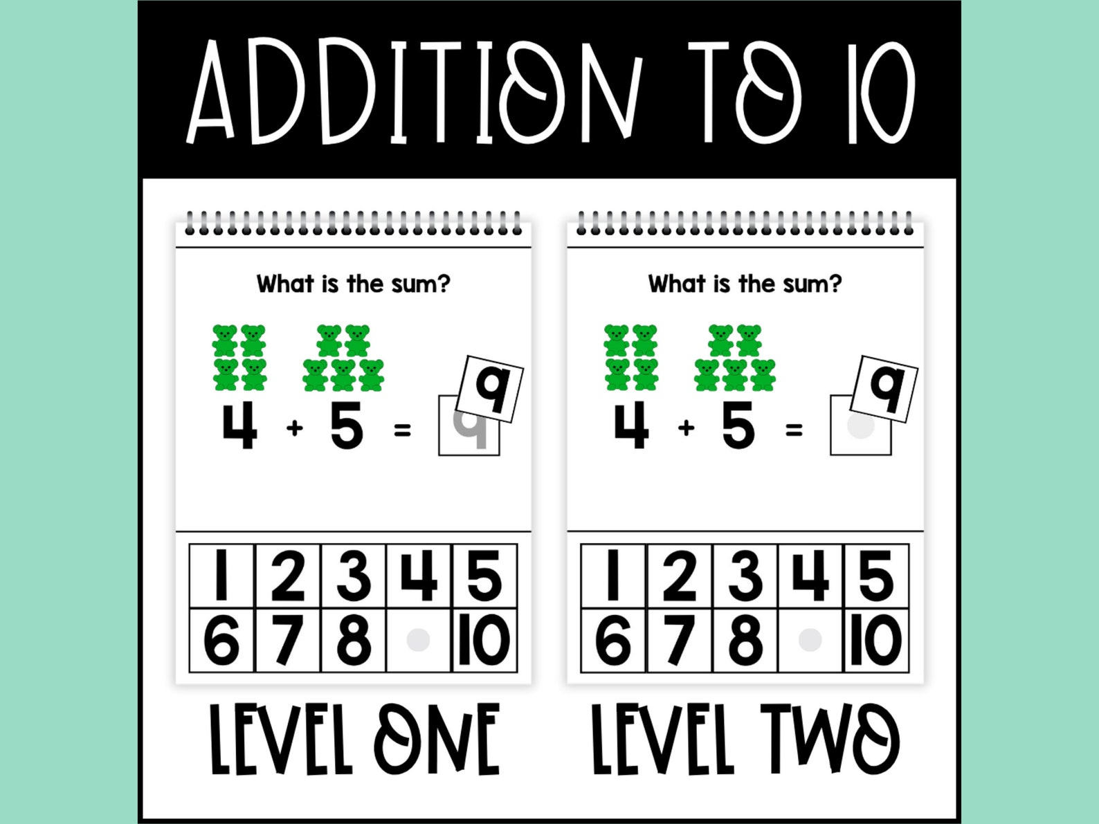 Basic Math Skills Interactive Books, Counting to 10, Addition to 10 ...
