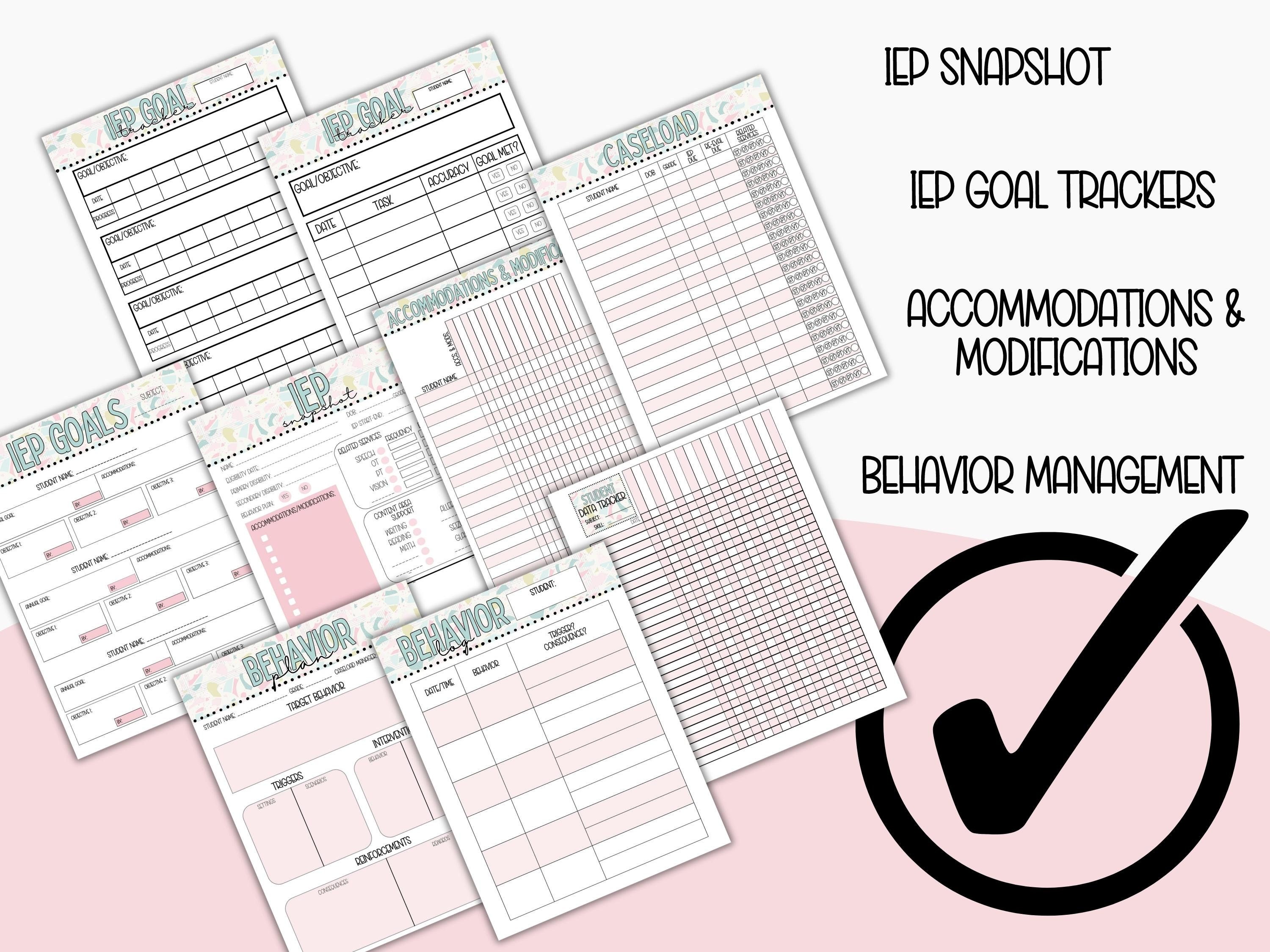 Self Contained Special Education Planner, Editable Terrazzo Teacher ...