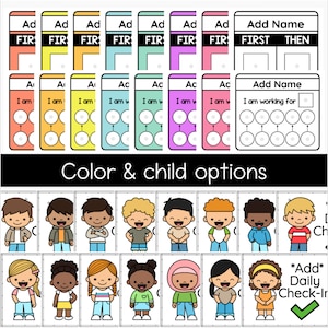Editable Visual Flip Schedule, First Then Boards, Token Boards, SPED ...