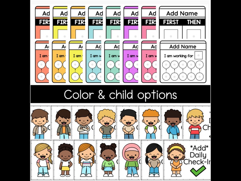 Editable Visual Flip Schedule, First Then Boards, Token Boards, SPED ...