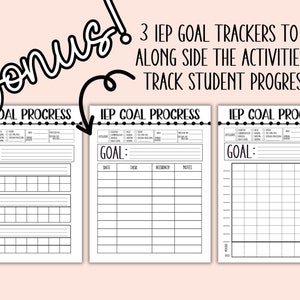 IEP Skills Binder, Printable IEP Goal Assessments, Basic Skills ...