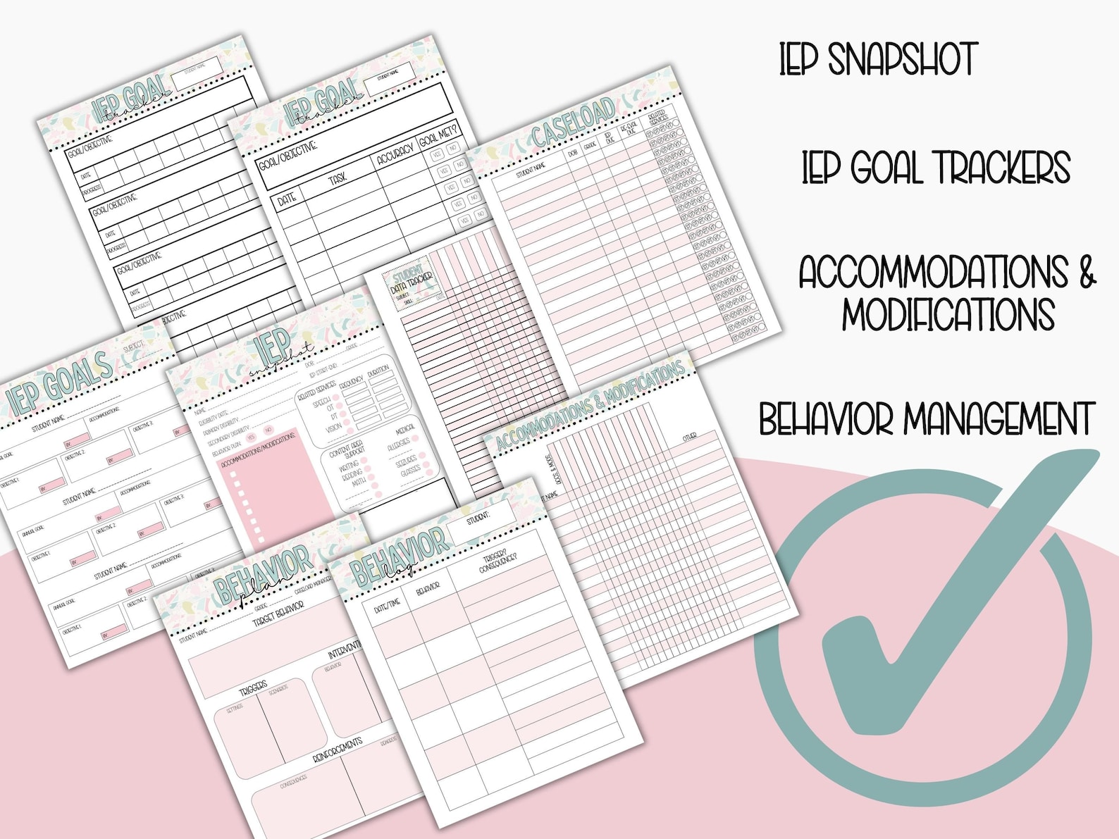 Editable Self Contained Special Education Planner, Terrazzo Teacher ...