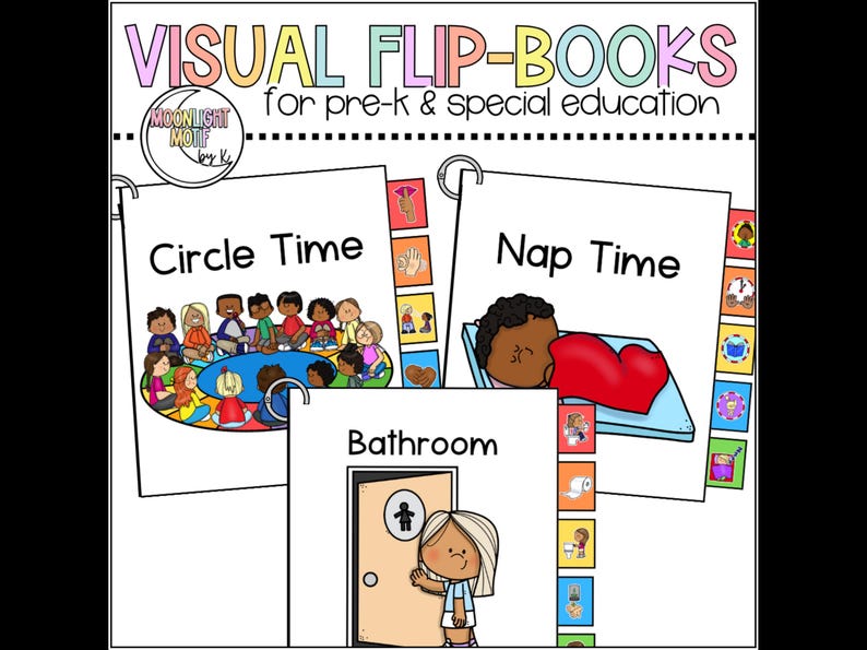 Visual Flip-books, Circle Time Expectation Flip-book, Bathroom Routine ...