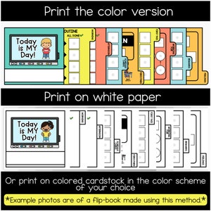 Visual Schedule Flip Book, Token Board, First Then Board, Special ...
