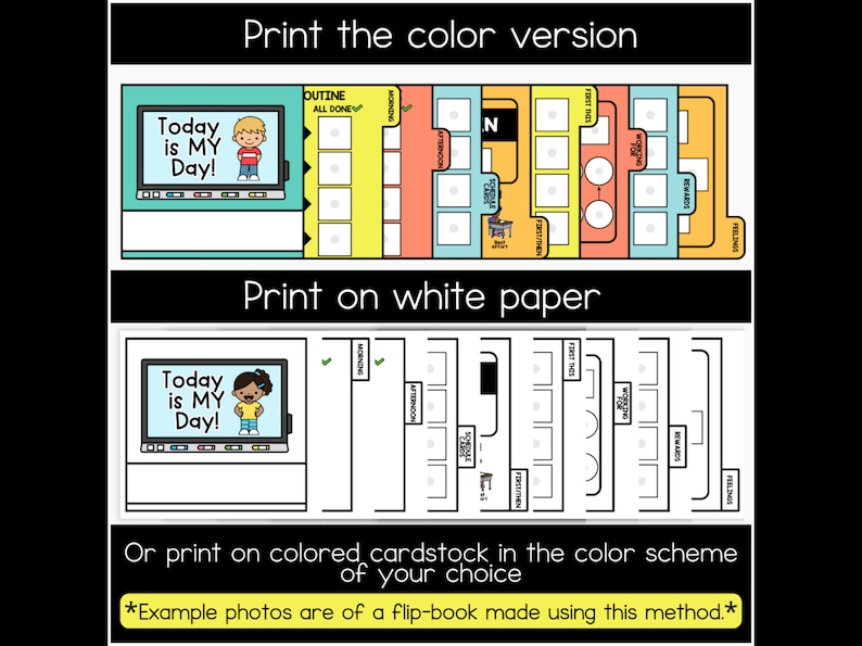 Visual Schedule Flip Book, Token Board, First Then Board, Special ...