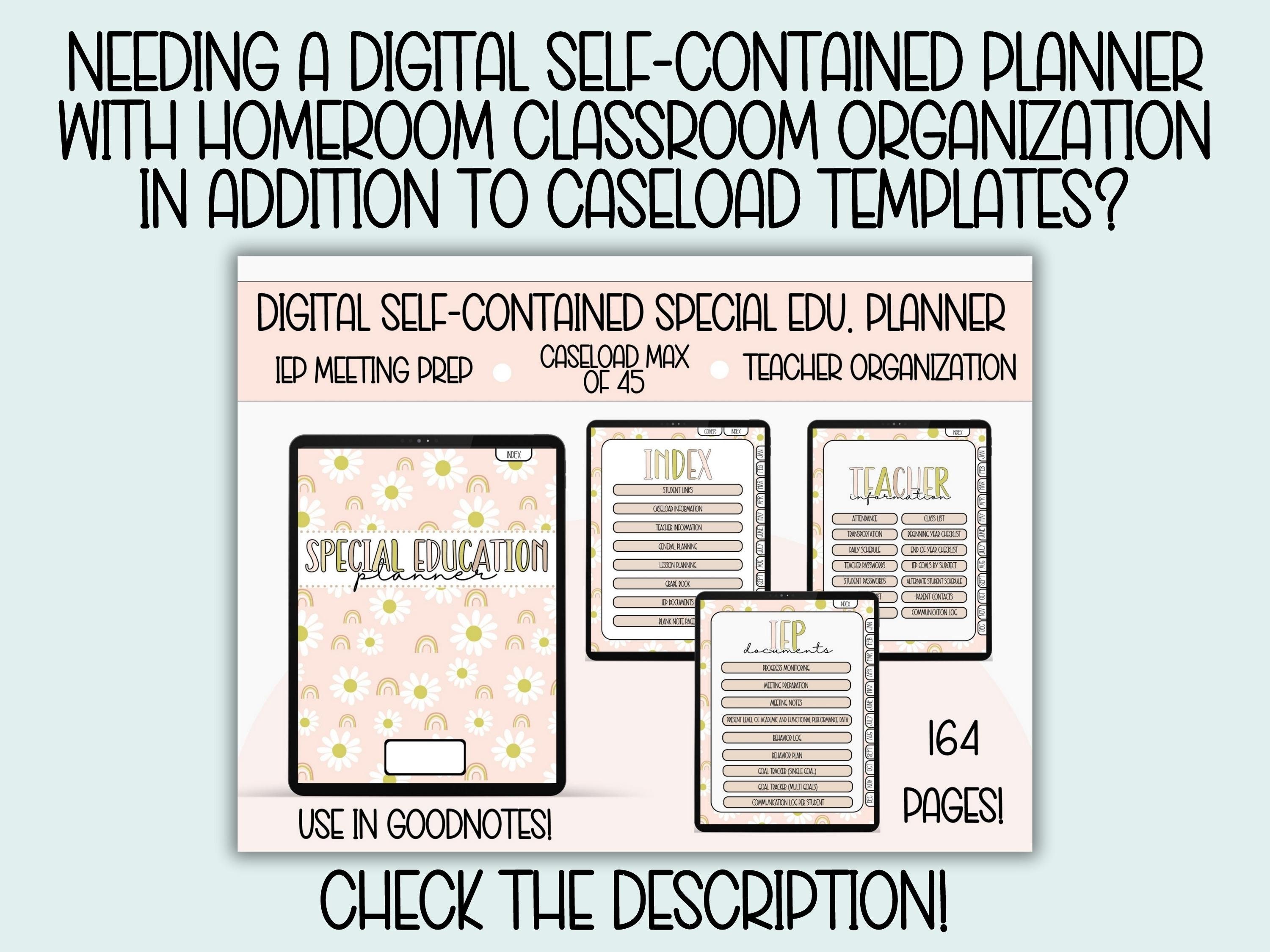 Digital Boho Special Education Planner, Large Caseload Management ...