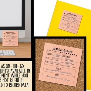 Printable IEP Goal Sticky Note Templates, Progress Monitoring, IEP ...
