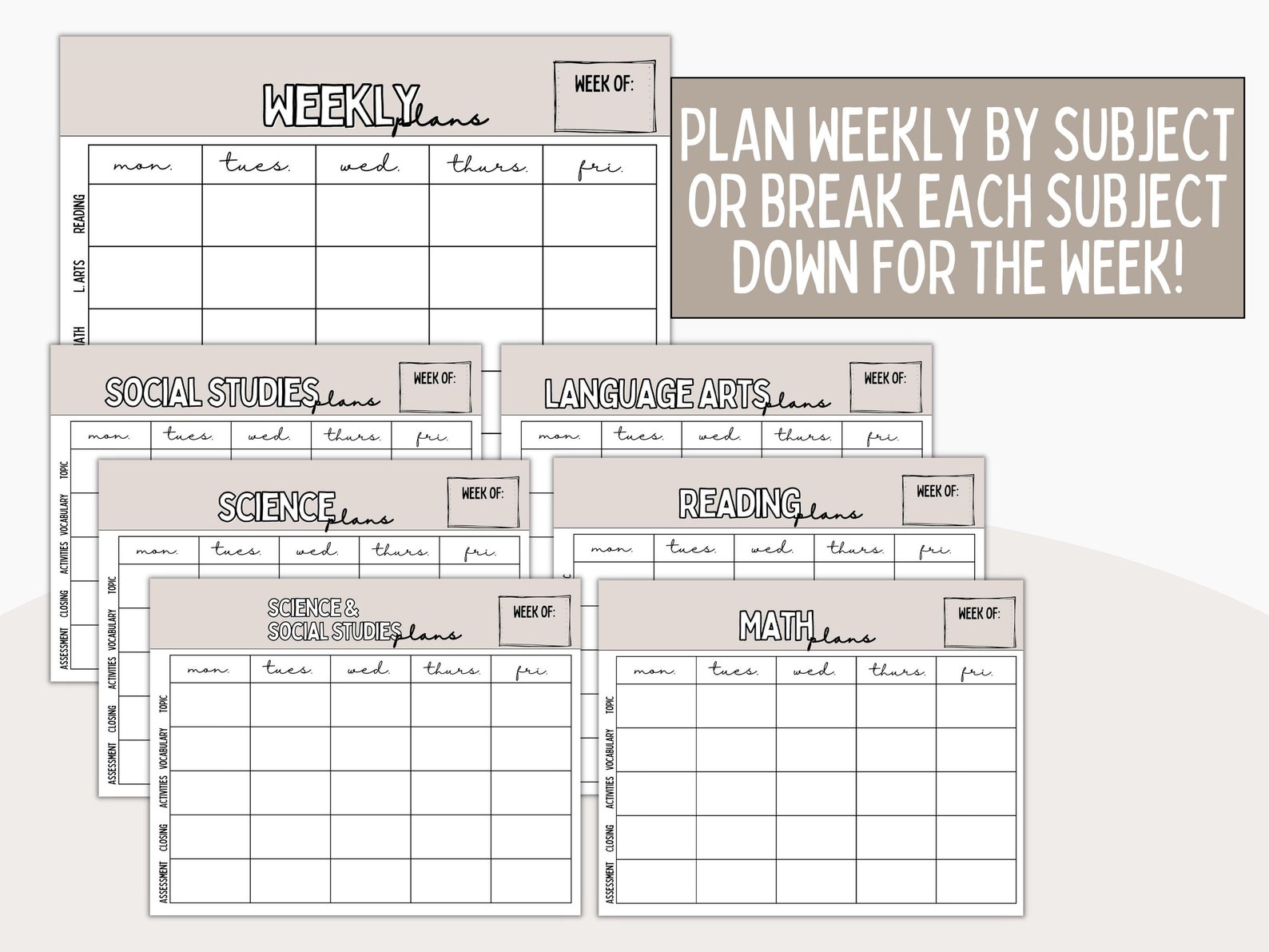 Printable Boho Teacher Planner, Teacher Lesson Planner Organizer, 2023 ...