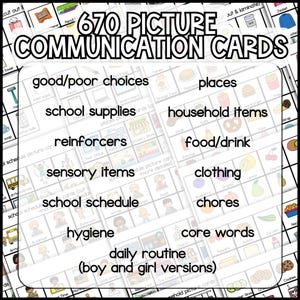 Visual Communication Book for Non-verbal, Choice Board Binder, Visual ...