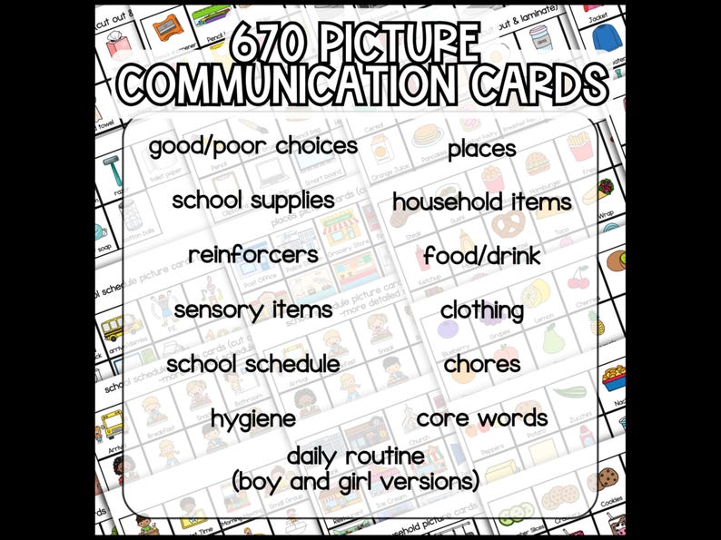 Visual Communication Book for Non-verbal, Choice Board Binder, Visual ...