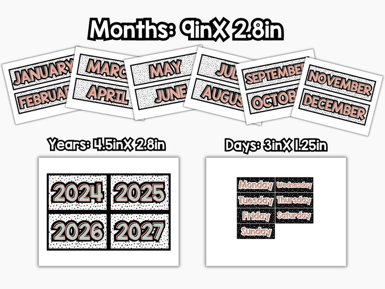 Printable Retro Classroom Decor, Retro Calendar, Morning Meeting ...