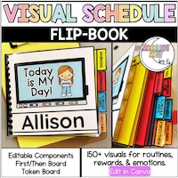 Visual Schedule Flip Book, Token Board, First Then Board, Special ...