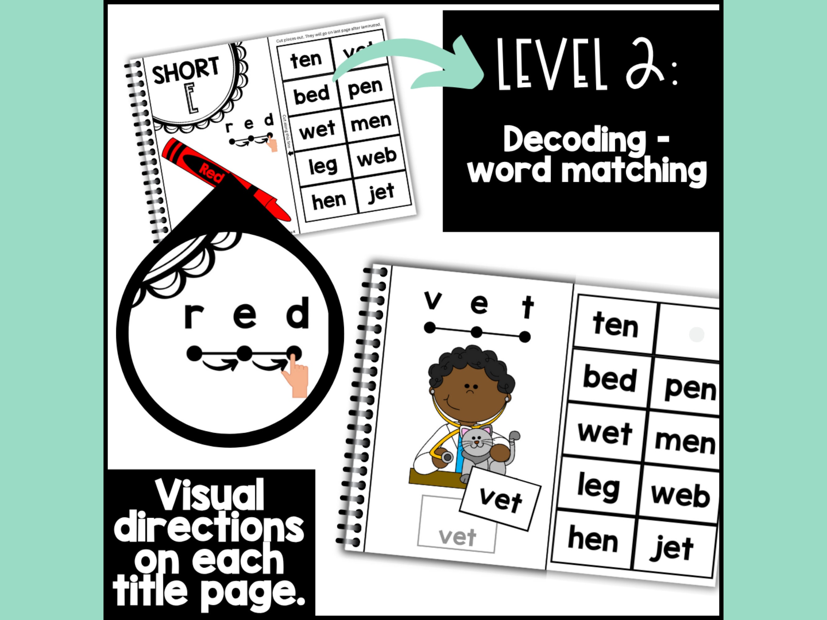 Short E Adapted Books, CVC Adapted Books, Special Education Skill ...