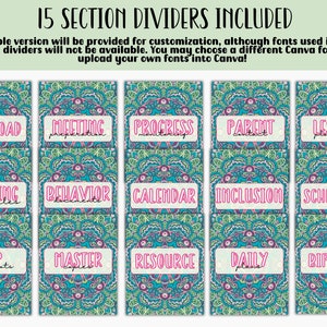 Editable Special Education Planner Binder, Caseload Canva Templates ...