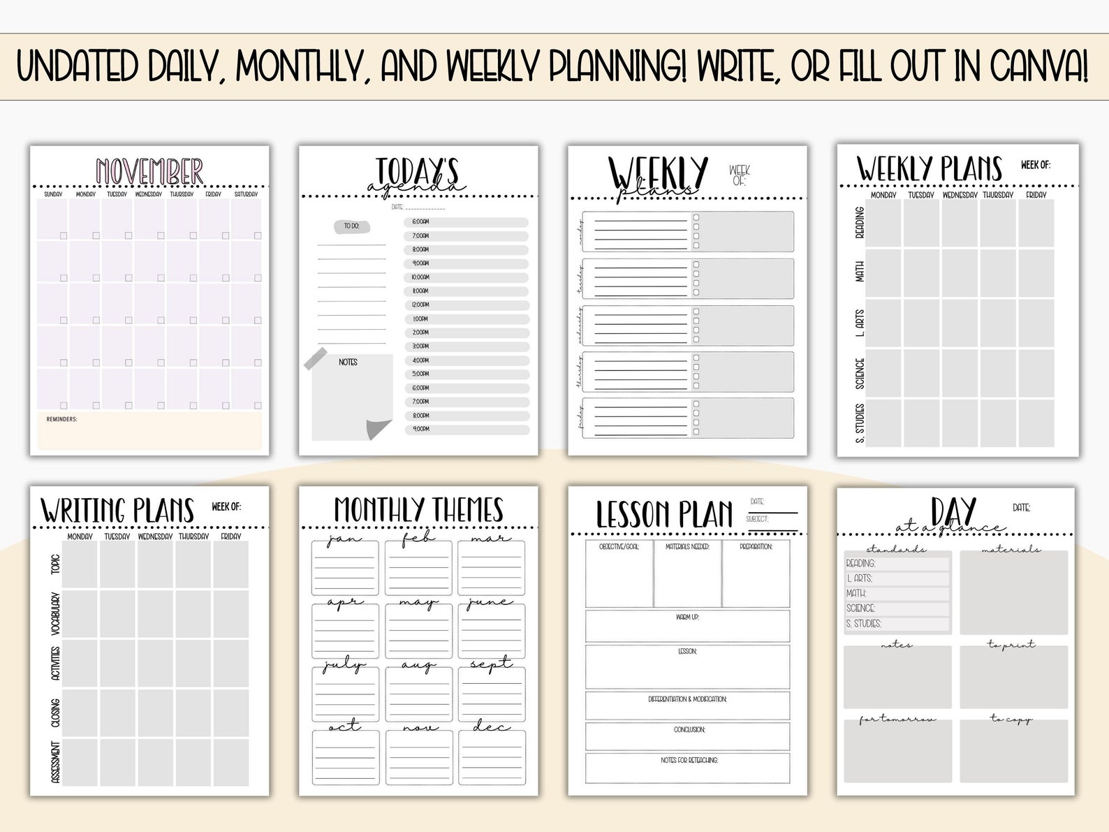 Self Contained Special Education Planner Editable Teacher - Etsy